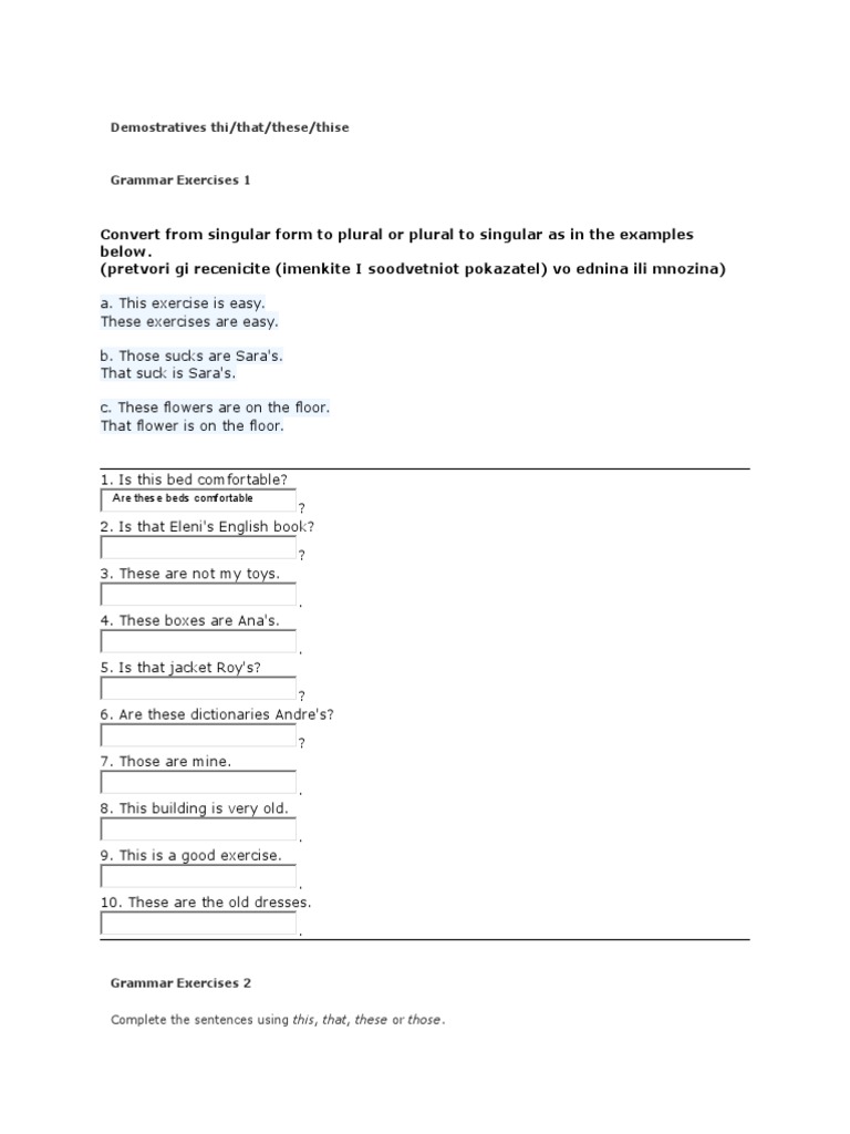 Demonstrative S | PDF