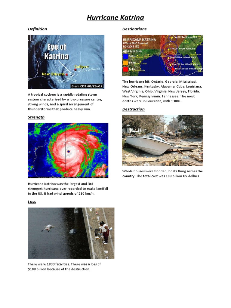 Hurricane Katrina: A Historic Disaster | PDF | Hurricane Katrina ...