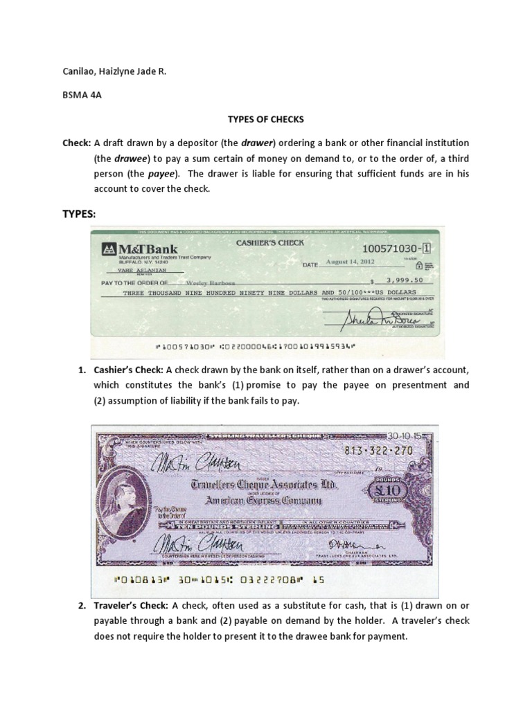 Checks | PDF | Cheque | Cashier's Check