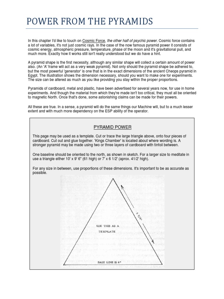 Power From The Pyramids | PDF | Laser | Field (Physics)