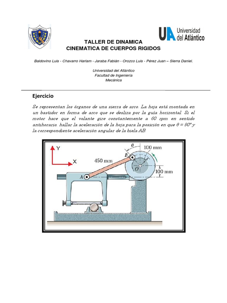 Taller Cinematica PDF | PDF | Velocidad | Aceleración