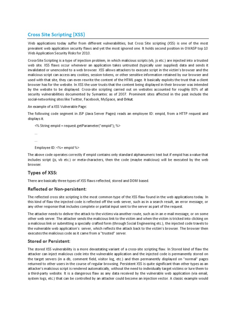 Cross Site Scripting | PDF | Http Cookie | Hypertext