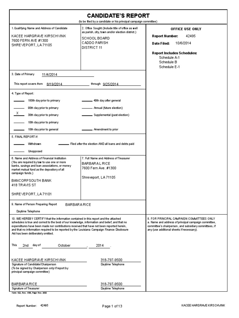 Kacee Hargrave Kirschvink Report | PDF | Credit (Finance) | Annual Percentage Rate