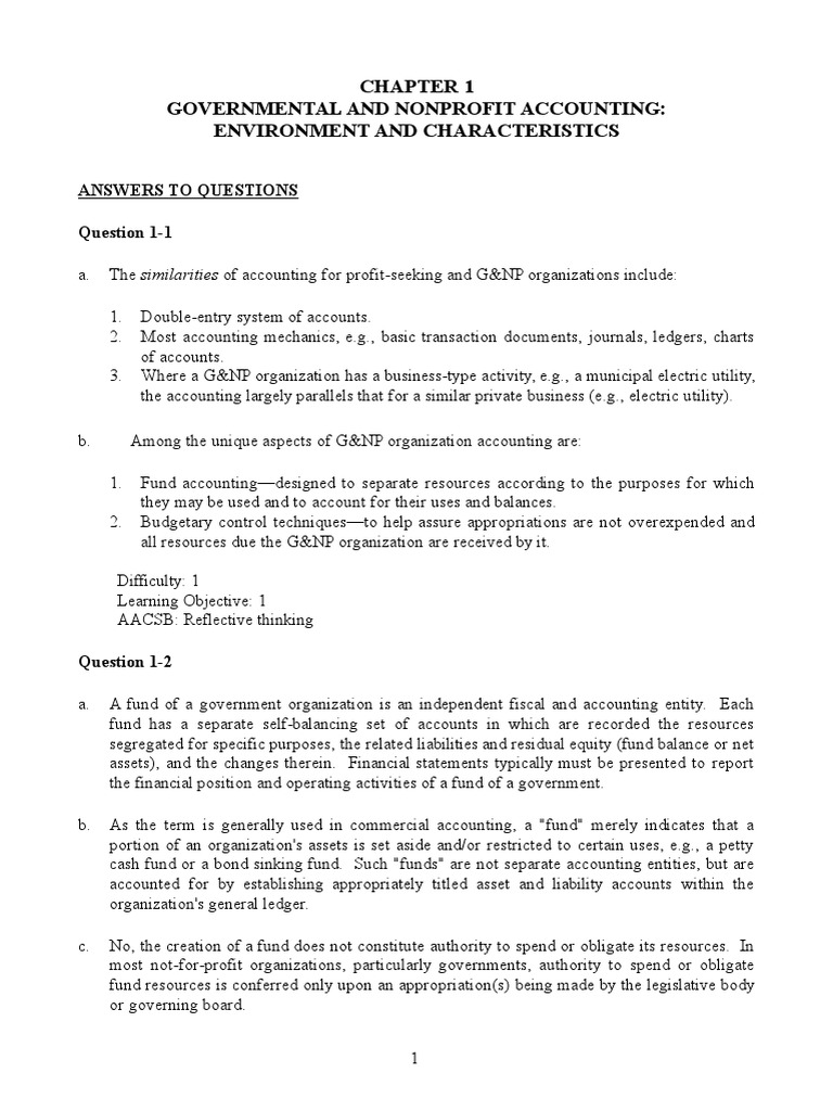 SM CH01 | PDF | Fund Accounting | Accounting