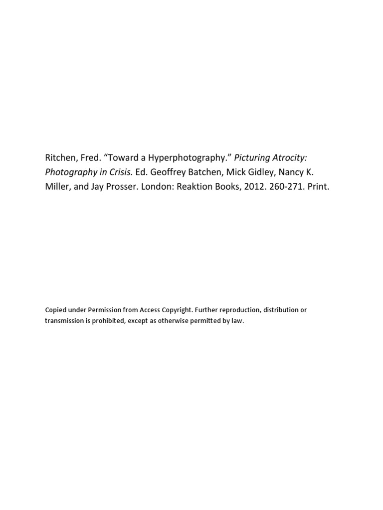 Towards A Hyperphotography | PDF | Photograph | Internet