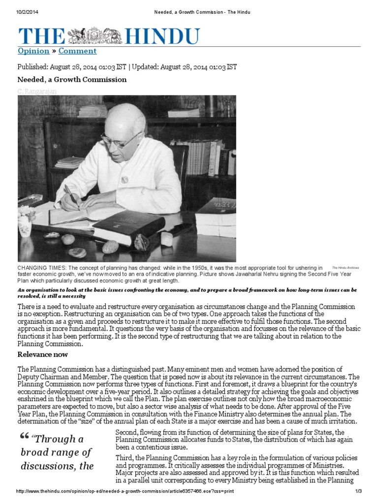 Needed, A Growth Commission | PDF | Economies | Government