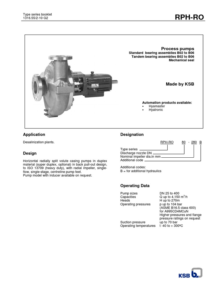 RPH PDF | PDF | Bearing (Mechanical) | Pump