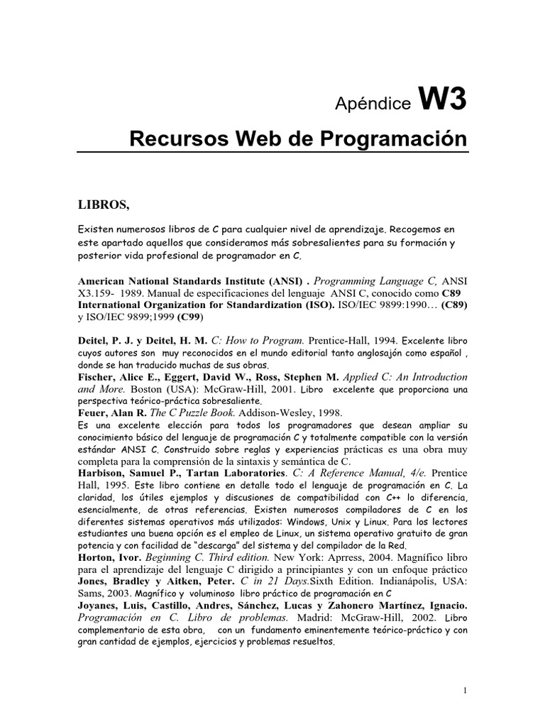 Recursos recomendados para aprender y mejorar en programación en C ...