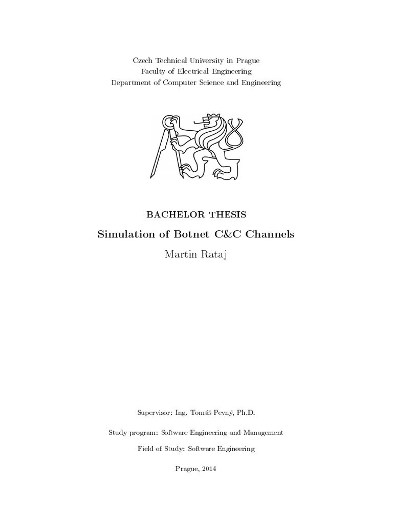 Simulation of Botnet C&C Channels Martin Rataj: Bachelor Thesis | PDF ...