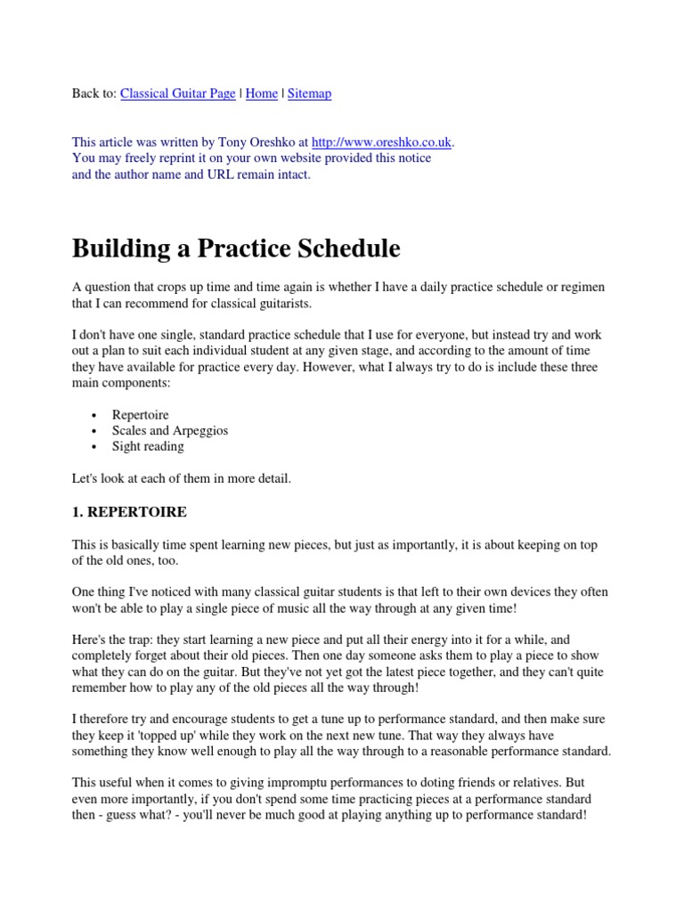 Klasicna Gitara Dnevni Raspored +++ | PDF | Minor Scale | Mode (Music)