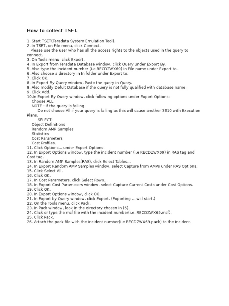 How To Collect TSET and STEP Info | PDF | Computer Architecture | Computing