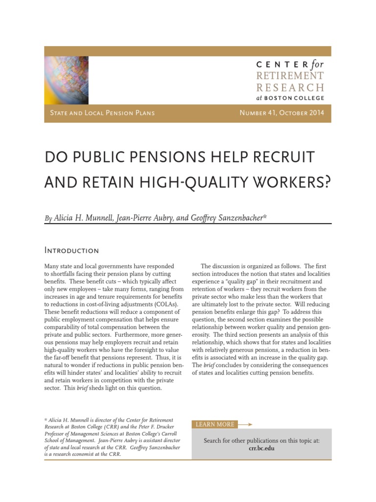 Pension Study | PDF | Pension | Employment