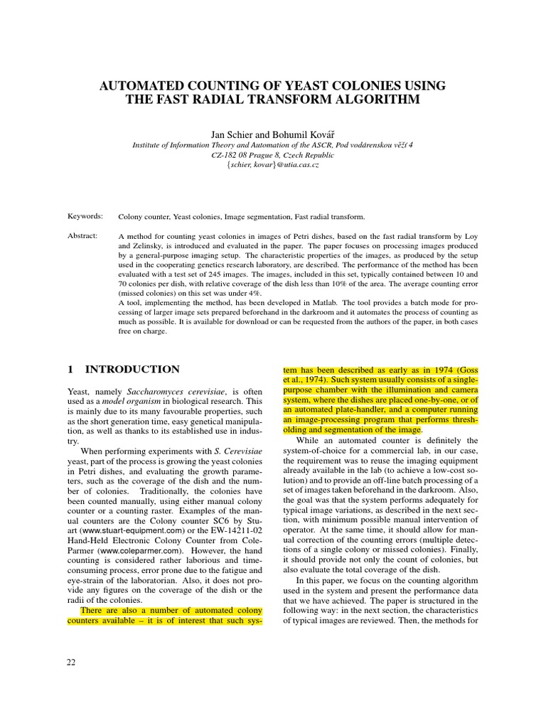 Journal Colony Counter PDF | PDF | Gradient | Colony Forming Unit