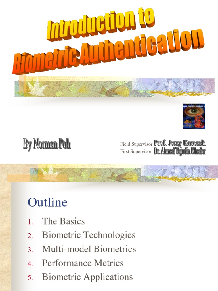 Introduction To Biometrics | PDF | Biometrics | Identity Document