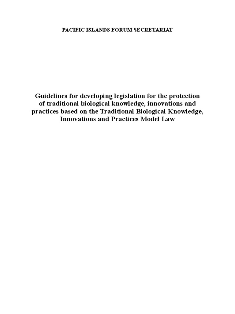 Pacific Islands Forum Secretariat | PDF | Traditional Knowledge ...