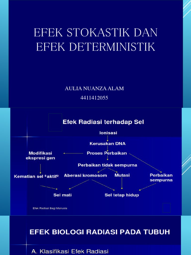 Perbedaan Efek Stokastik dan Deterministik | PDF