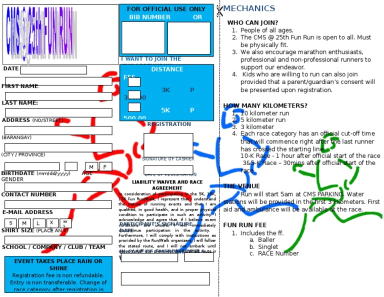 Fun Run Registration Form | PDF