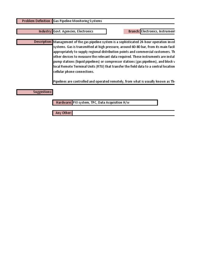 Gas Pipeline Monitoring System | Download Free PDF | Pipeline Transport ...