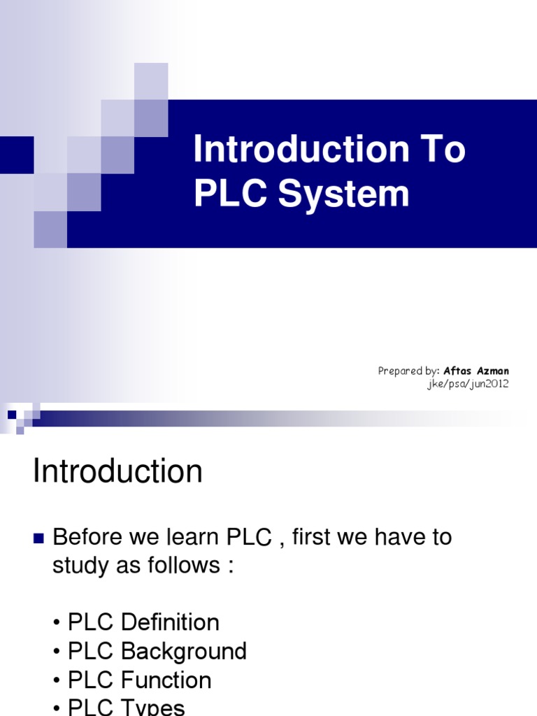 EJ501 T3 PLC Introduction | PDF | Programmable Logic Controller ...