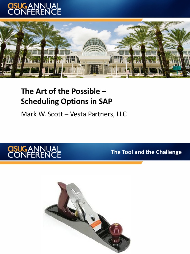 The Art of The Possible Scheduling Options in SAP | PDF