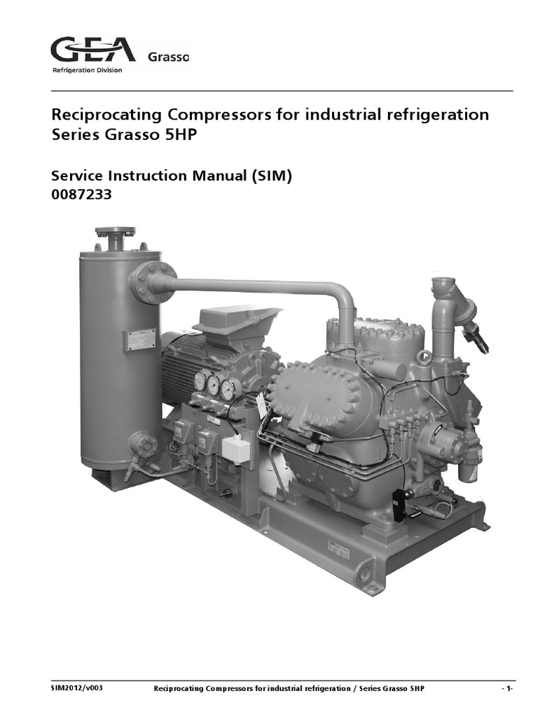 Reciprocating Compressors For Industrial Refrigeration Series Grasso ...