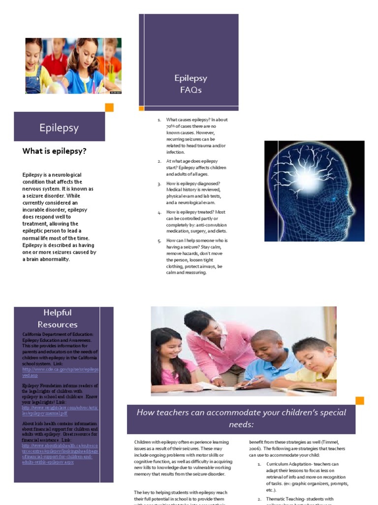 Epilepsy Brochure | PDF | Epilepsy | Behavioural Sciences