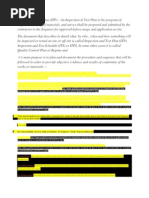 ITP Hold, Witness, Review, Surveillance Points | PDF