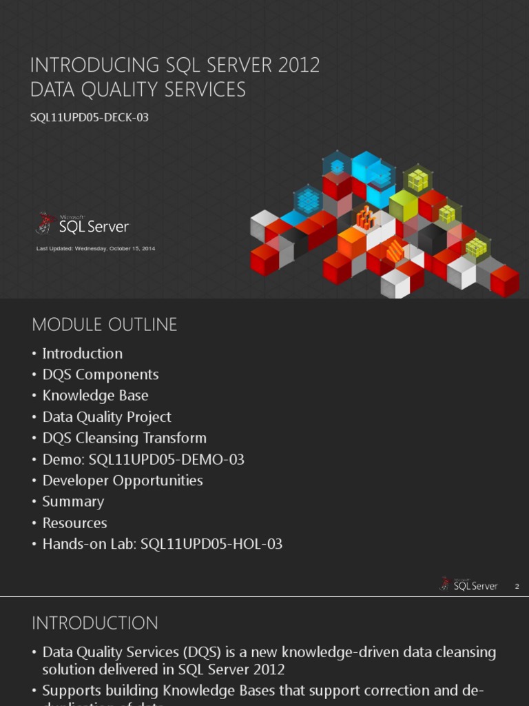 Introducing SQL Server 2012 Data Quality Services | PDF | Data Quality | Microsoft Sql Server