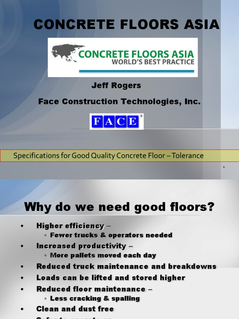 Concrete Floor Tolerance Specifications | PDF | Concrete