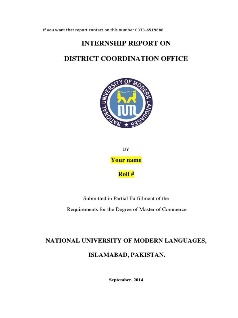 Internship Report On DCO Office Chiniot | PDF | Local Government ...