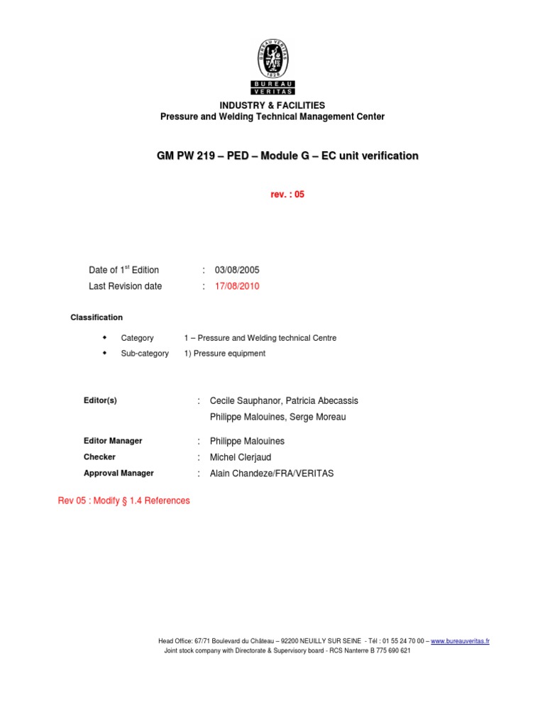 PED Process Procedure | PDF | Verification And Validation ...