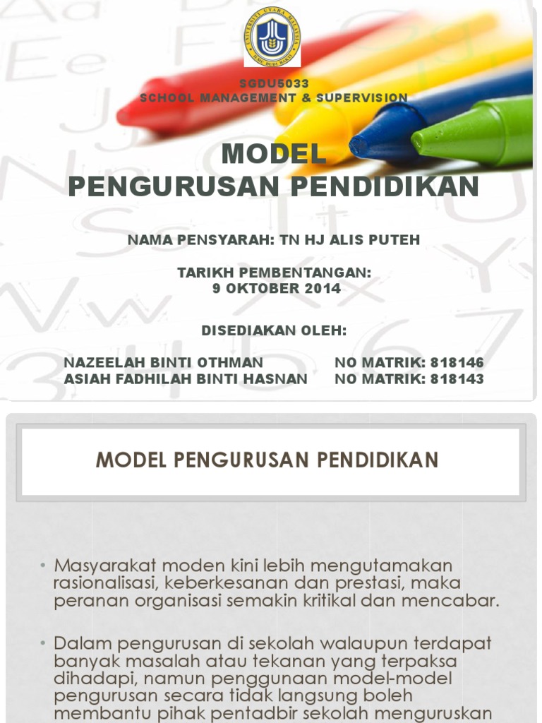 Model Pengurusan Sekolah | PDF