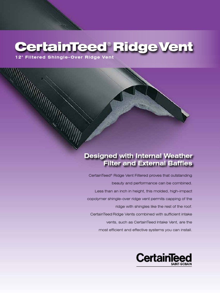 Designed With Internal Weather Filter and External Baffles: 12 ...