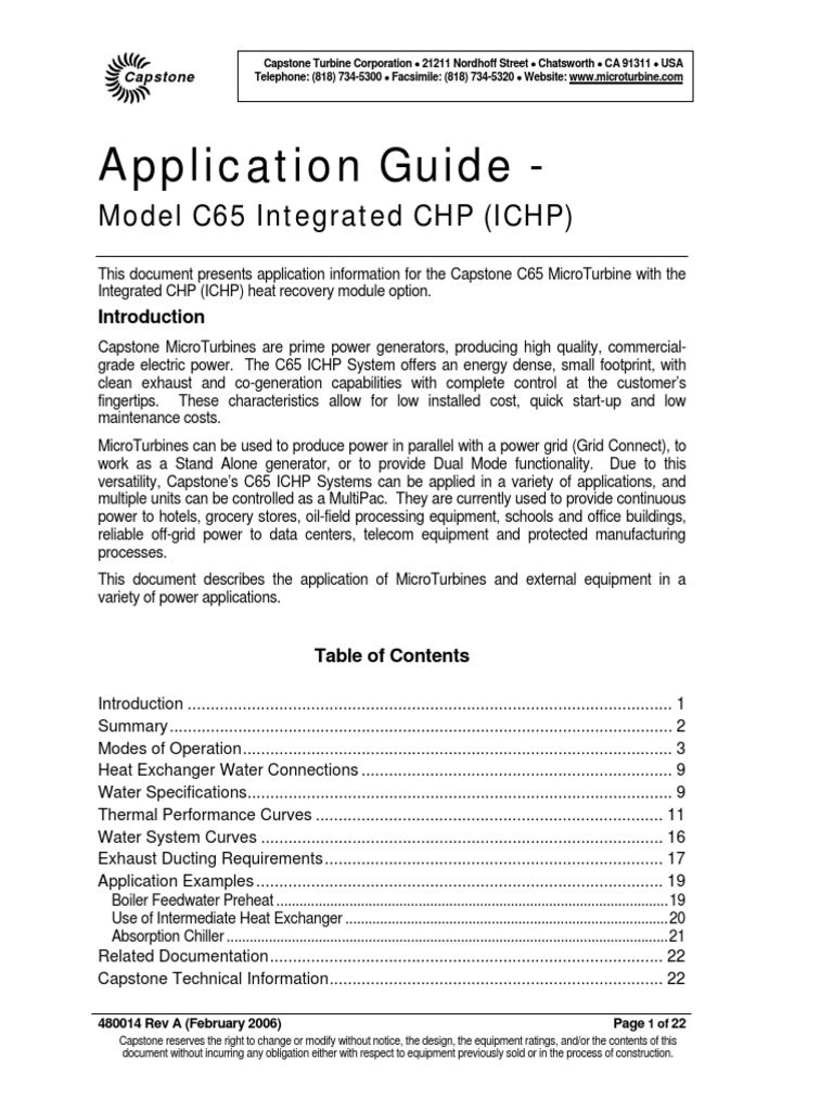C65 Ichp | PDF | Gas Turbine | Cogeneration