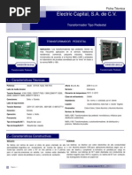 Transformador 500 KVA TRANSFORMADORES IESSA - FICHA TECNICA PEDESTAL TRIFASICO NORMA NMX-J-285 ...