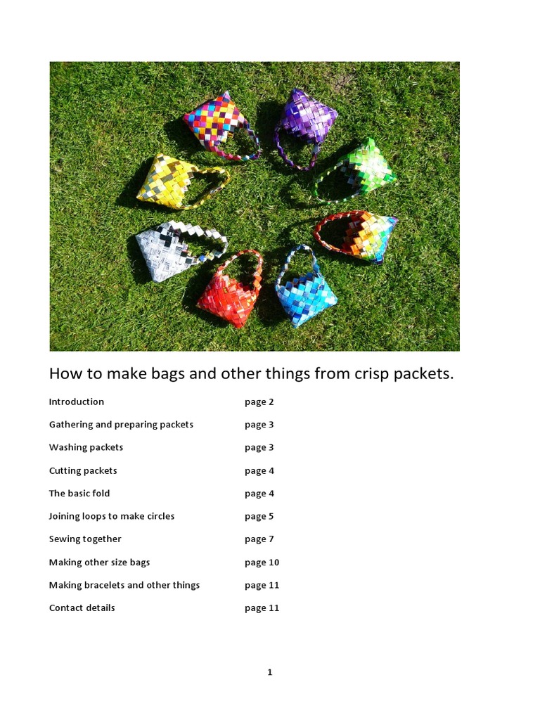 How To Make Bags and Other Things From Crisp Packetss | PDF | Sewing ...