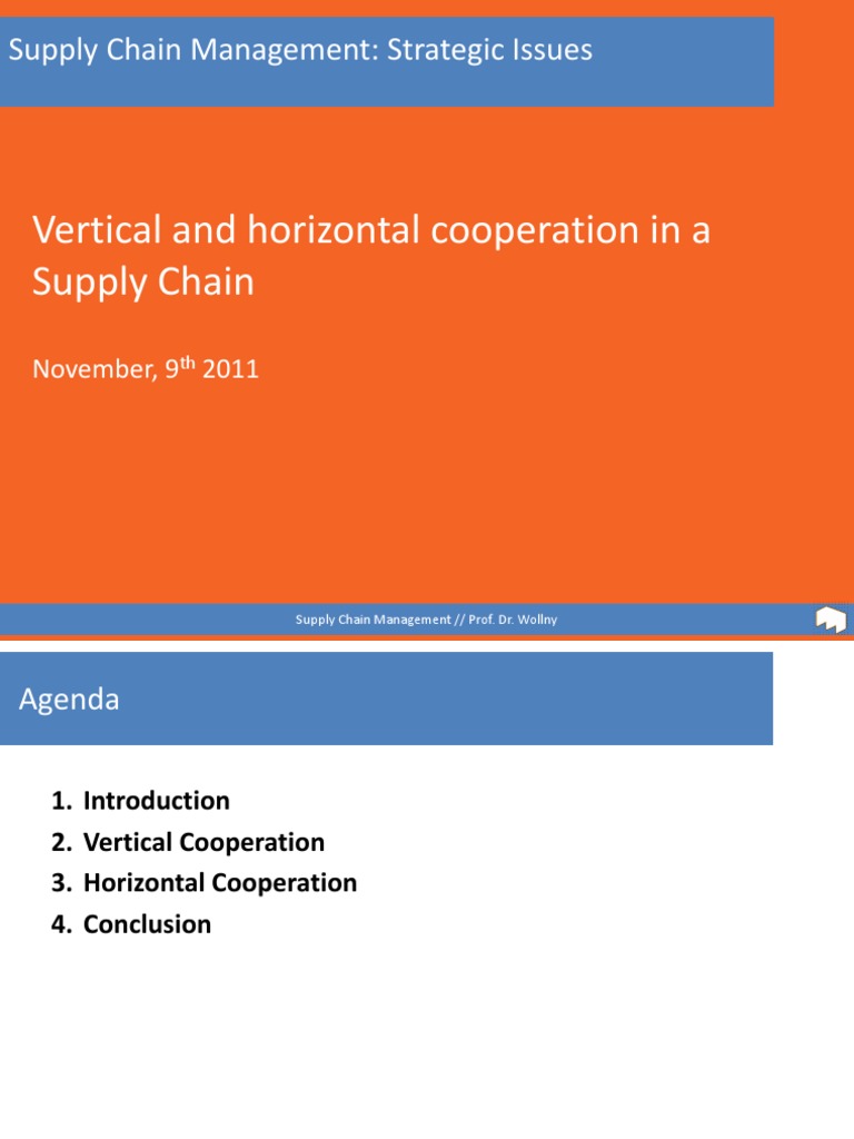 Vertical and Horizontal Supply Chain Cooperation | PDF | Supply Chain ...