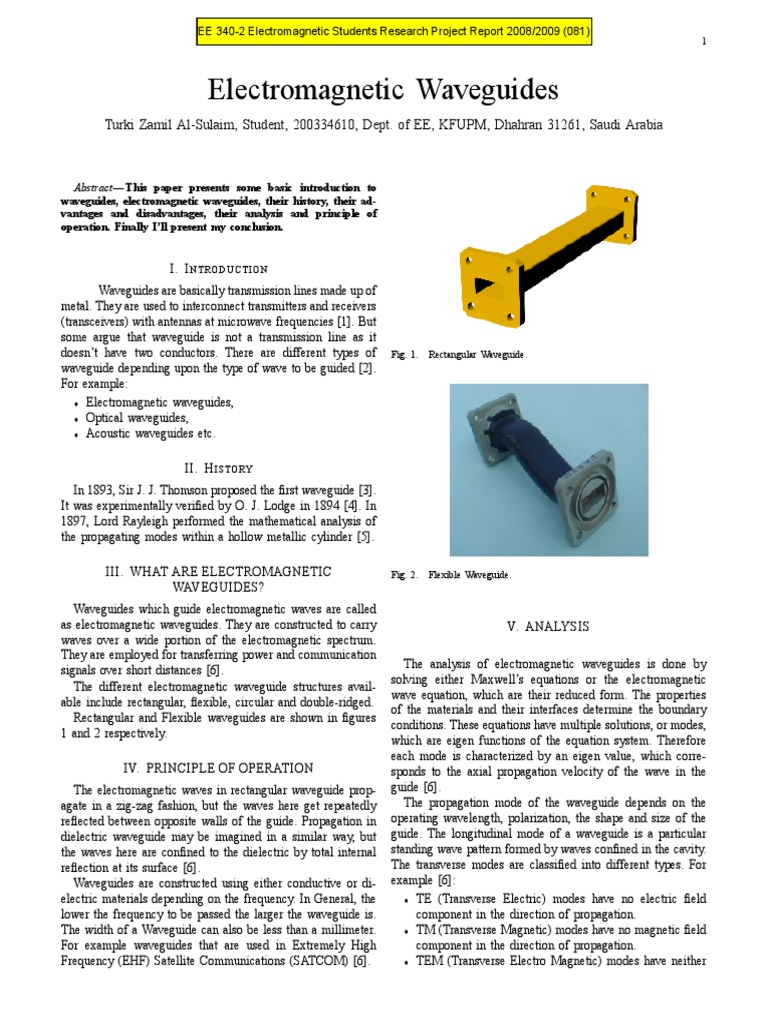 Waveguides | PDF | Waveguide | Waves