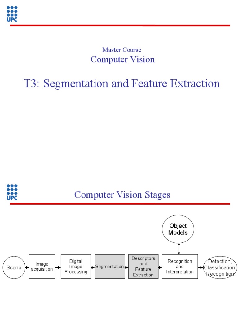 T3: Segmentation and Feature Extraction: Computer Vision | PDF | Image ...