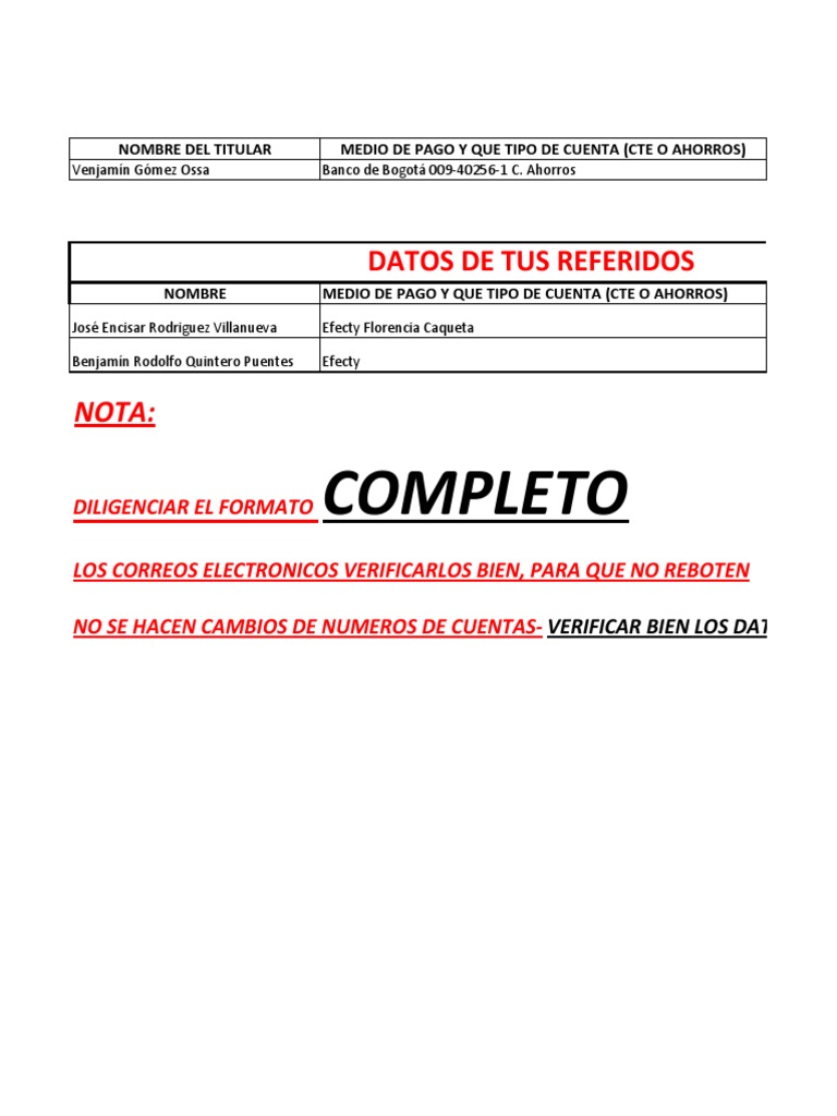 Formato de Referidos | PDF