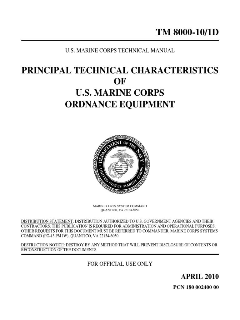 USMC OrdnanceEquipment | PDF | Projectile Weapons | Military Technology