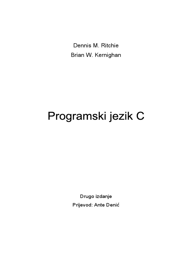 Programski Jezik C | PDF