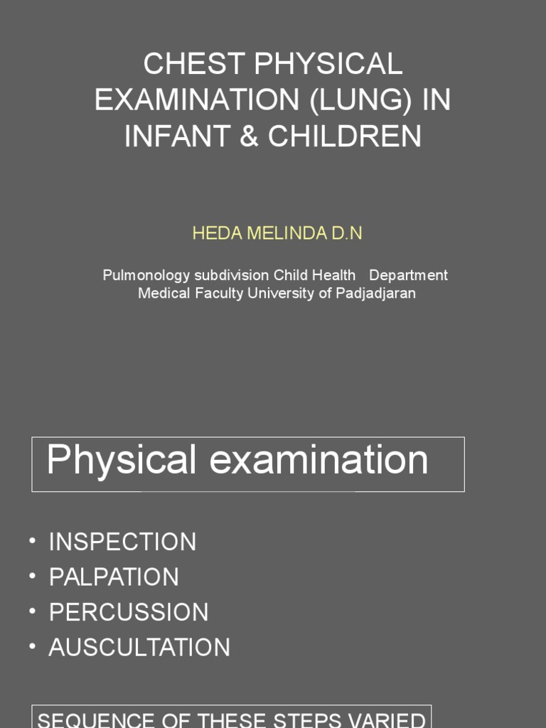 PHYSICAL EXAMINATION (LUNG).ppt | Lung | Respiratory System