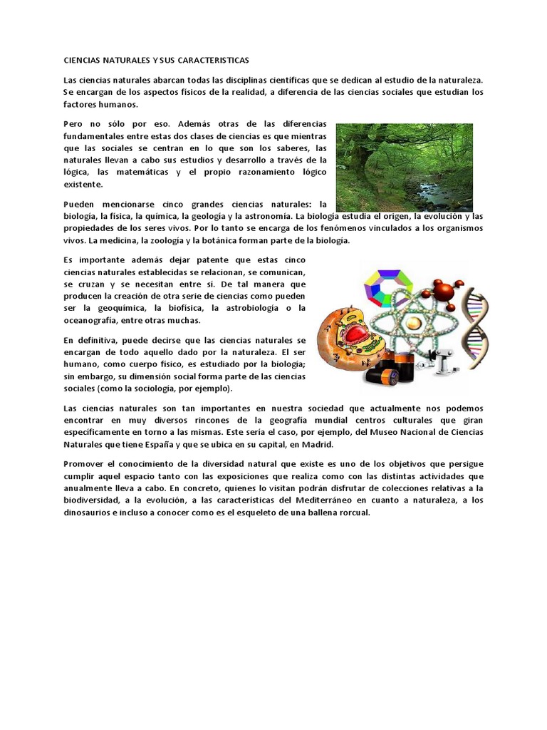 Ciencias Naturales y Sus Caracteristicas | Ciencias Naturales | Fuerza