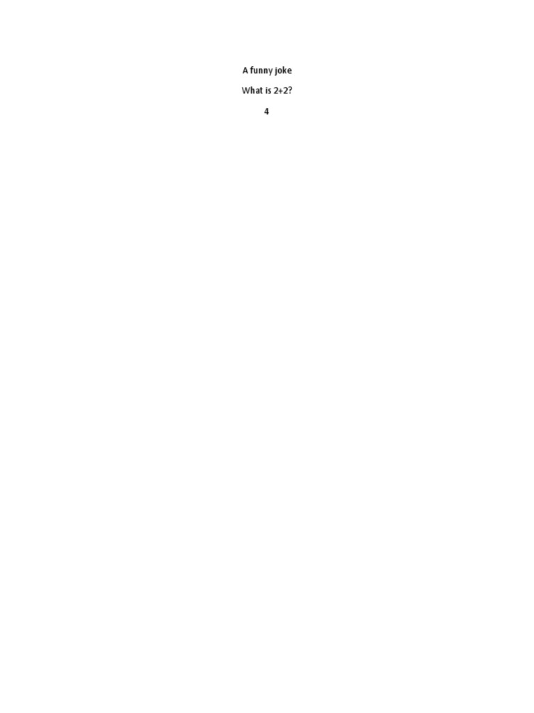 A Funny Joke | PDF