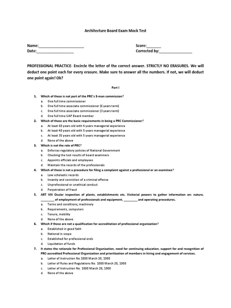 Professional Practice | PDF | Architect | Licensure