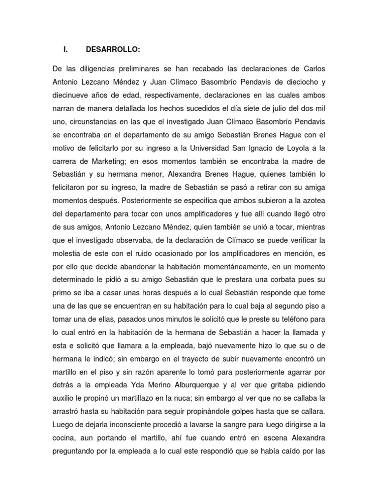 Caso Climaco Basombrio | PDF | Sicología | Ciencias del comportamiento