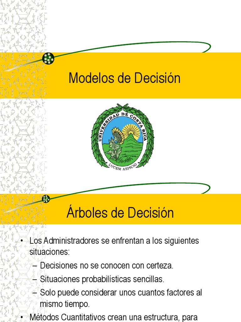 Modelos de Decision PDF | PDF | Toma de decisiones | Probabilidad