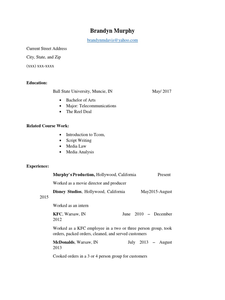 Brandyn Murphy Resume | PDF | Career & Growth