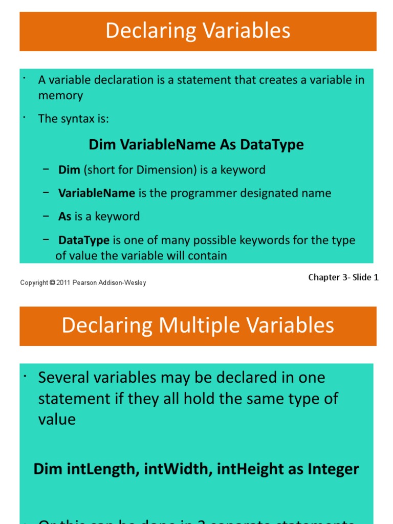 Visualbasic Lecture5 PDF | PDF | Data Type | Reserved Word